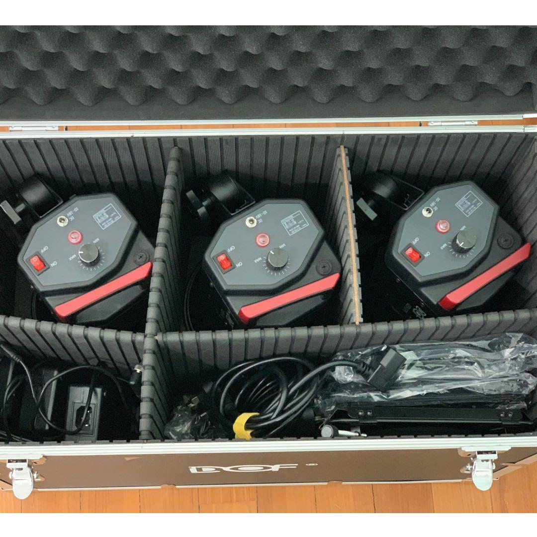 DOF LED-575 Studio Light x 3 lights w/stands, Photography, Photography ...