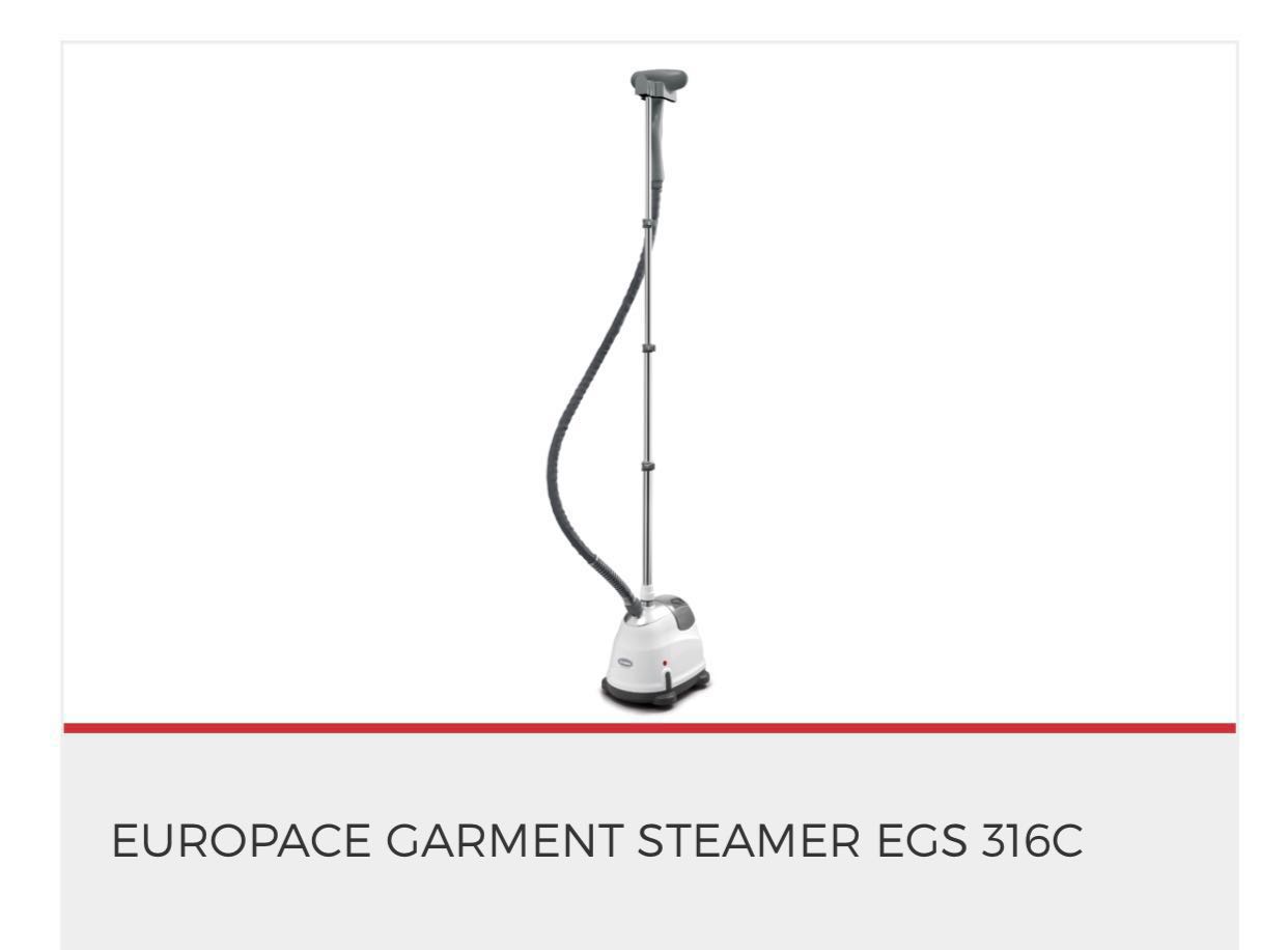 EUROPACE GARMENT STEAMER EGS 316C, TV & Home Appliances, Irons ...