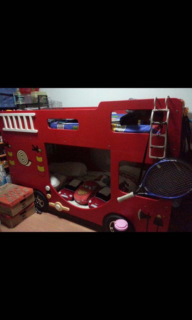 Fire Engine Kids Bunk Bed, Babies & Kids, Baby Nursery & Kids Furniture ...