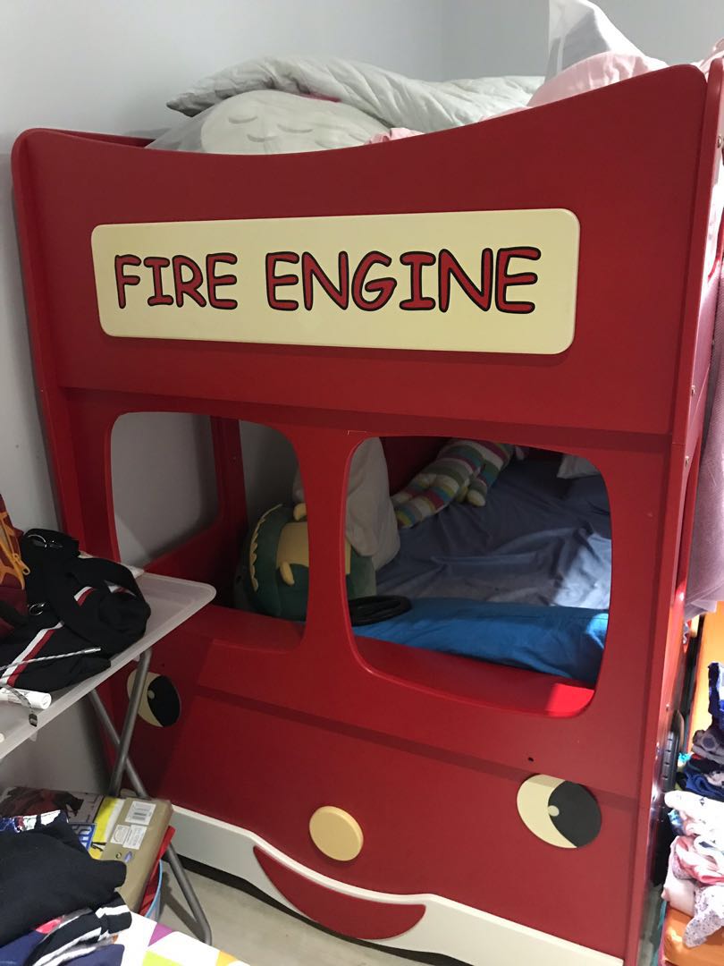 Fire Engine Kids Bunk Bed, Babies & Kids, Baby Nursery & Kids Furniture ...