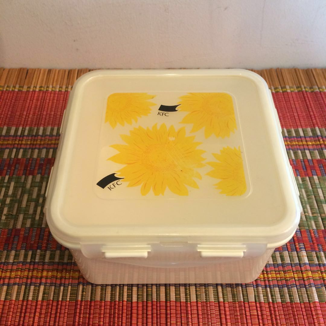 KFC square seal tight plastic Box container, Hobbies & Toys ...
