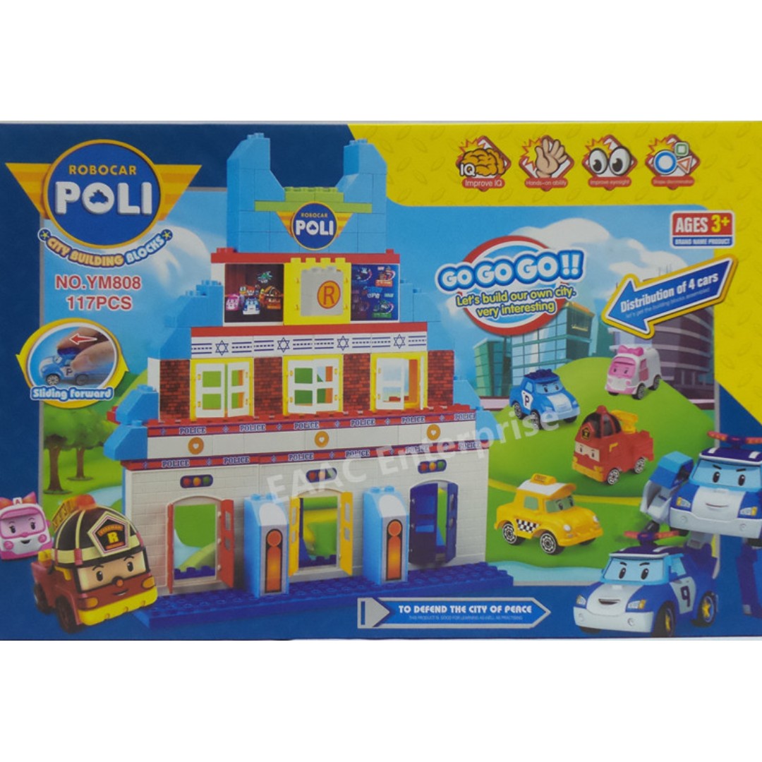Large Robocar Policar Poli Building City Set / Blocks / Bricks -117pcs ...