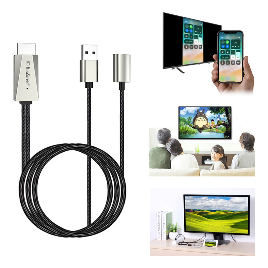MiraScreen USB 轉 HDMI 鏡像線 (Android & IOS) MiraScreen USB to HDMI ...
