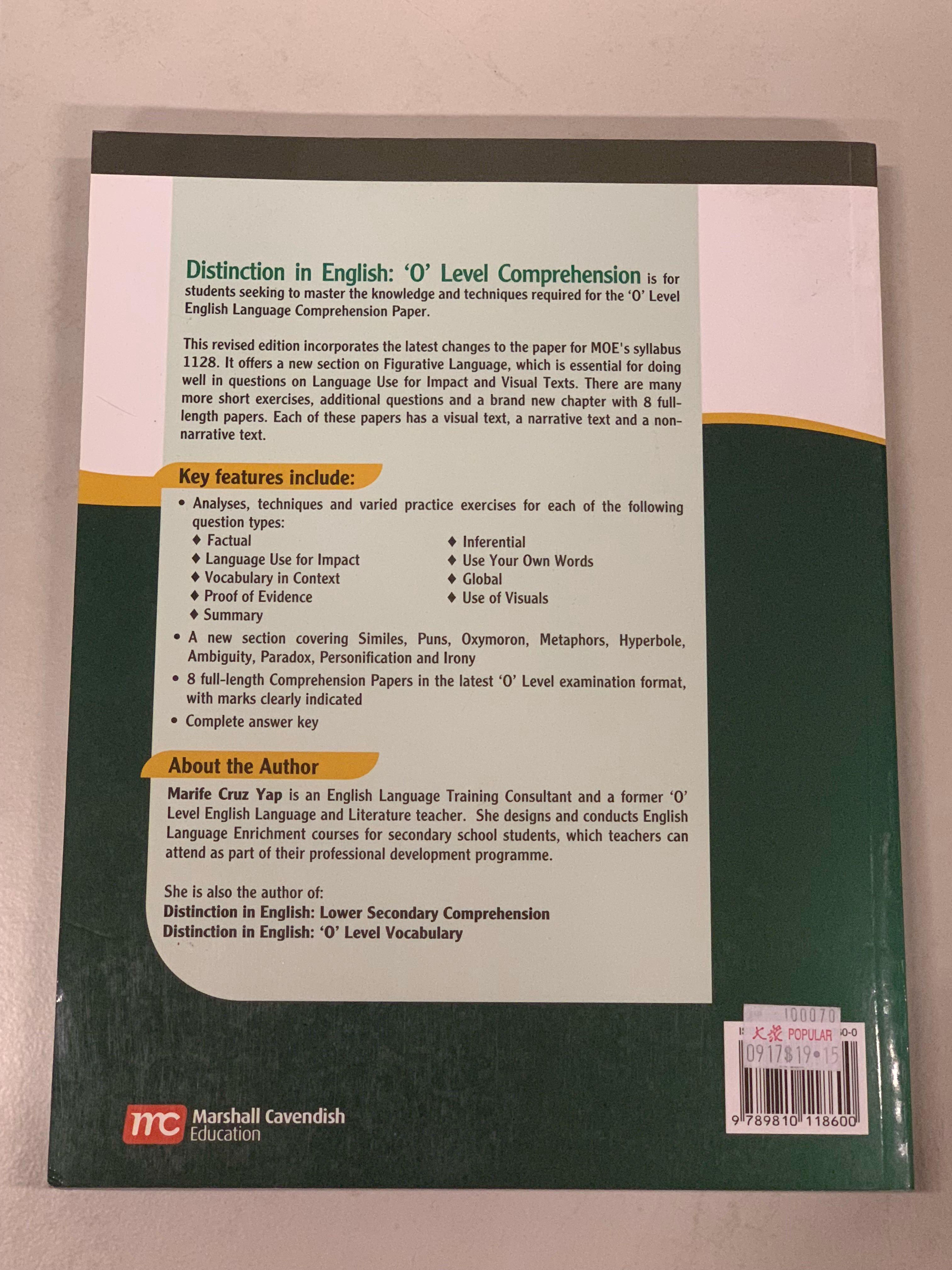 O Level Distinction English Comprehension Practice, Hobbies & Toys ...
