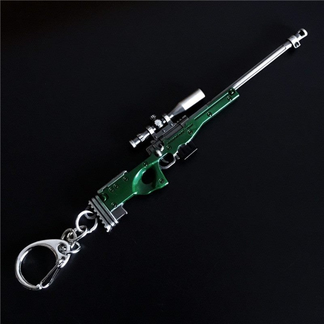 PUBG AWM Sniper Rifle Keychain(Green), Hobbies & Toys, Collectibles ...