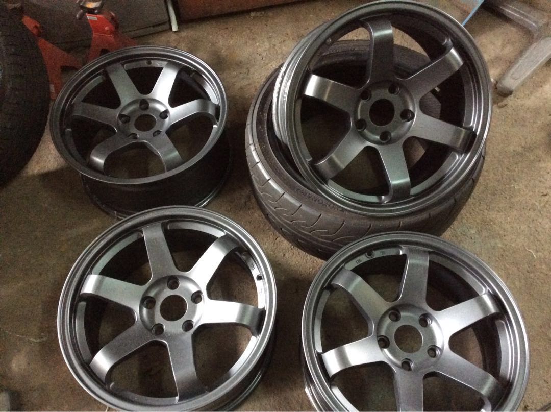 Rota TE37 17” concave rim, Car Accessories, Tyres & Rims on Carousell