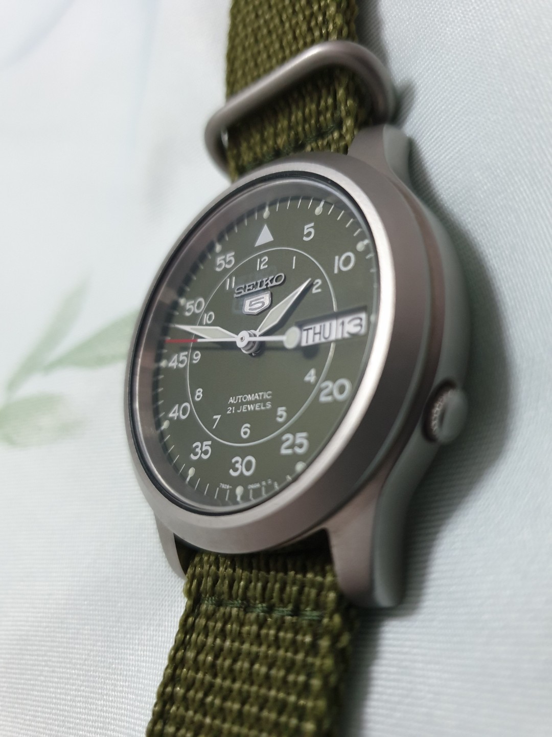 Seiko Watch - Seiko 5 Automatic Military with Nylon strap SNK805 ...