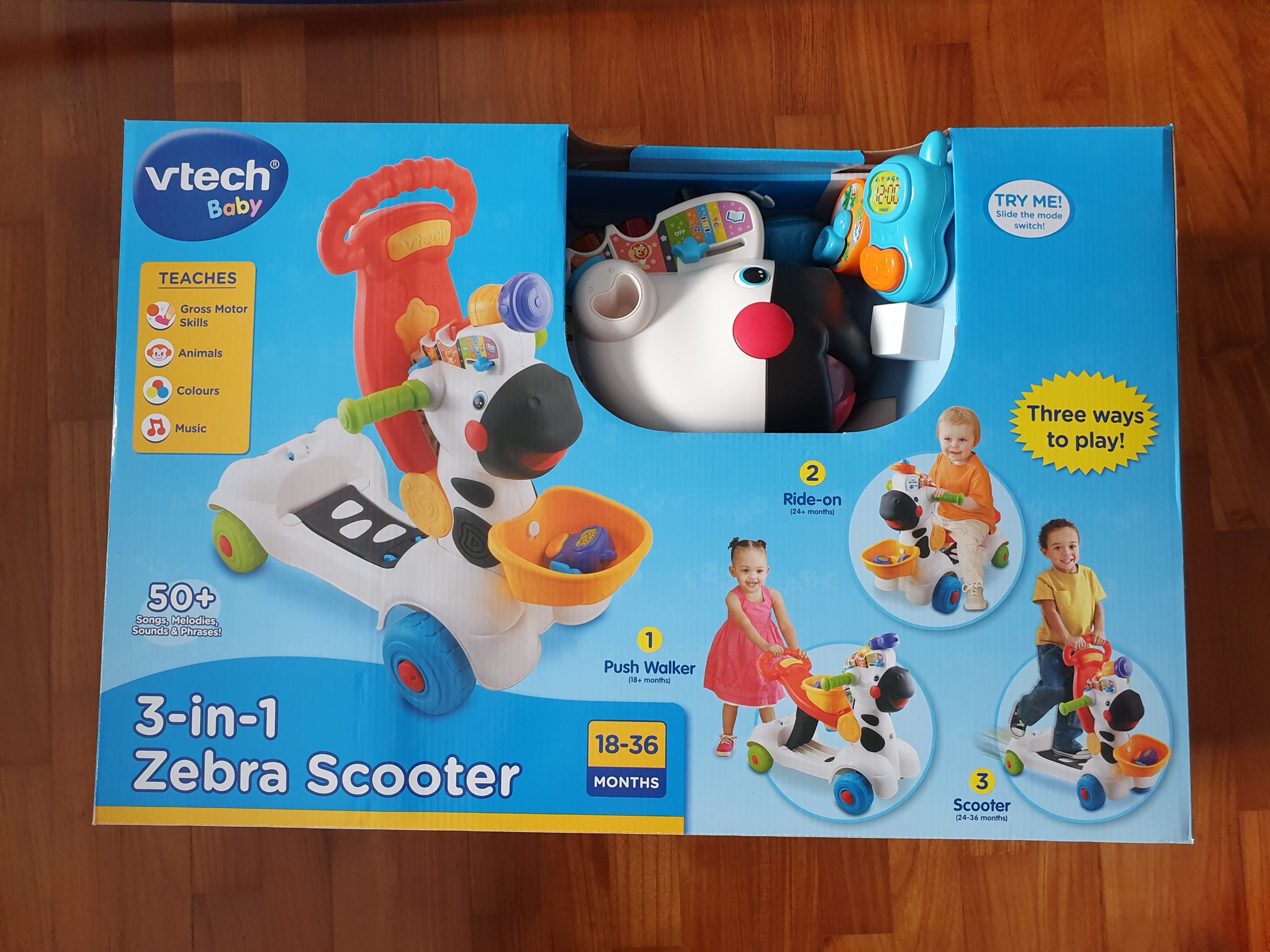 Vtech 3in1 Zebra Scooter, Babies & Kids, Infant Playtime on Carousell