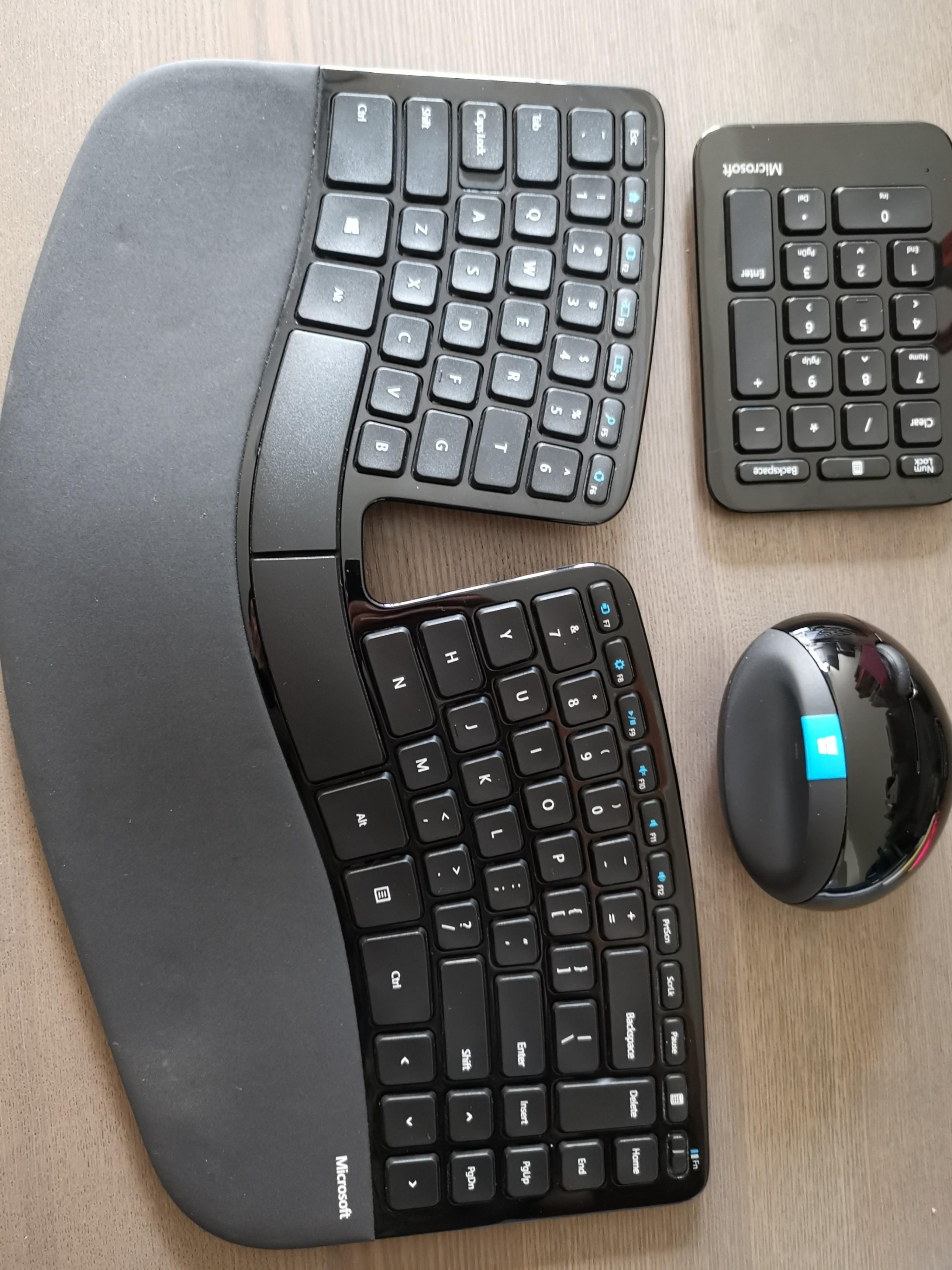 whole set, Microsoft Sculpt Ergonomic Keyboard and Mouse, Computers ...