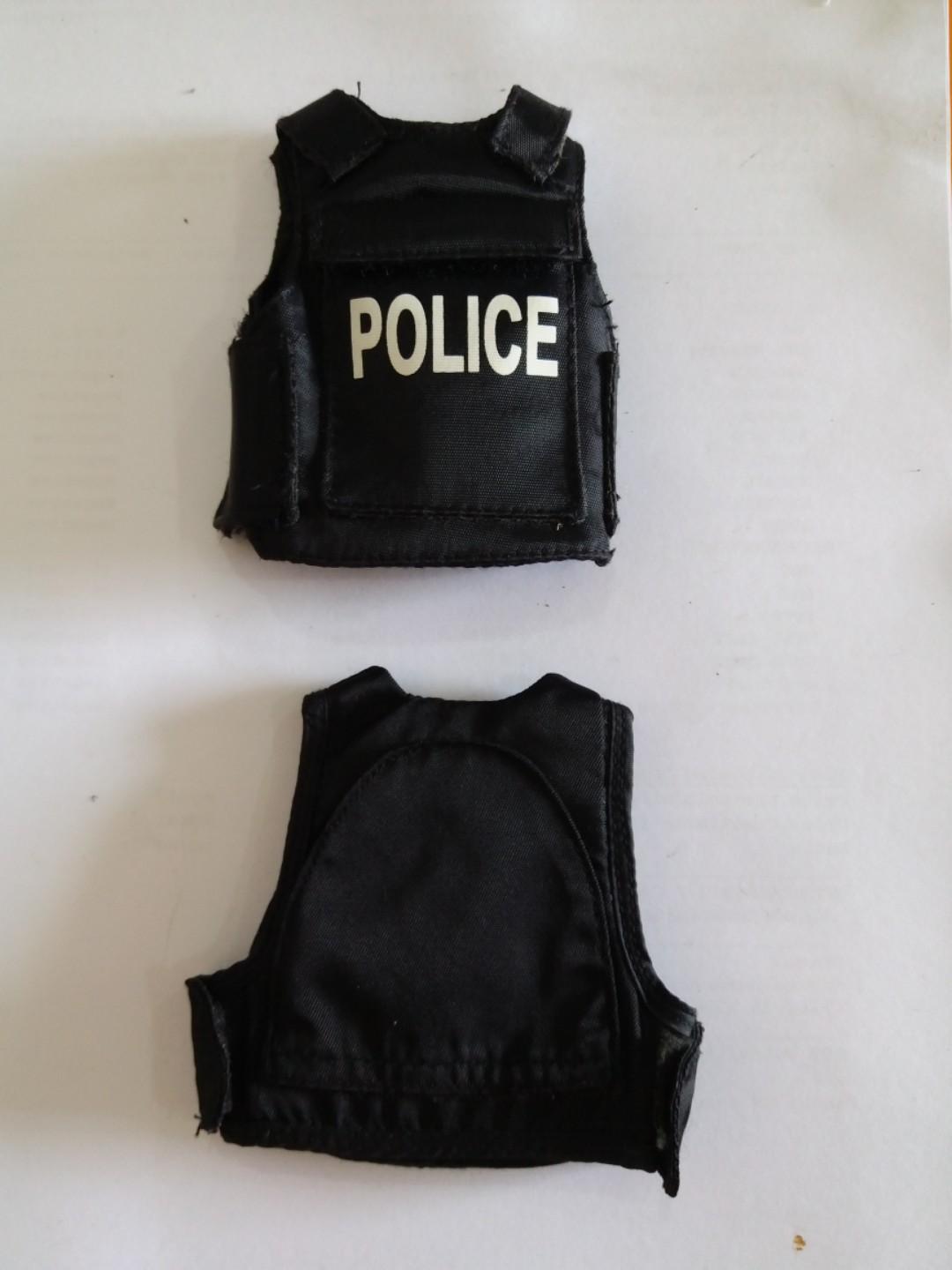 1/6 bulletproof vest police detective fbi swat ptu for 12" hot toys dam ...