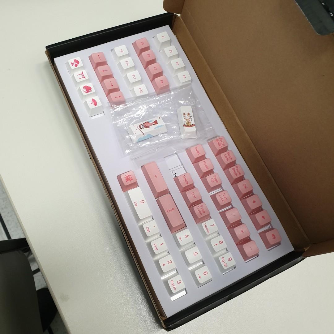 AKKO MT MOUNT FUJI SAKURA KEY CAPS KEYCAPS, Computers & Tech, Parts ...