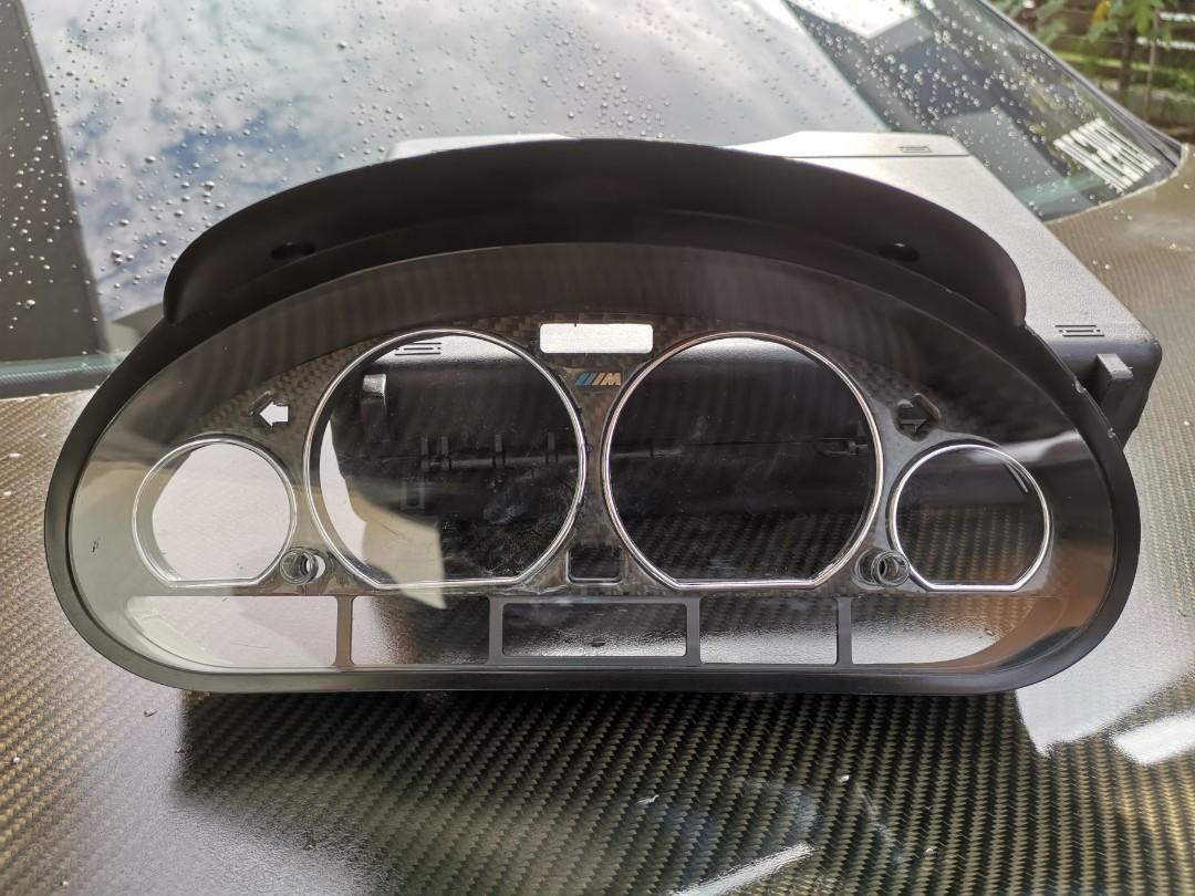 BMW E46 Cluster Meter Carbon Fiber Chrome Ring Set, Auto Accessories on ...