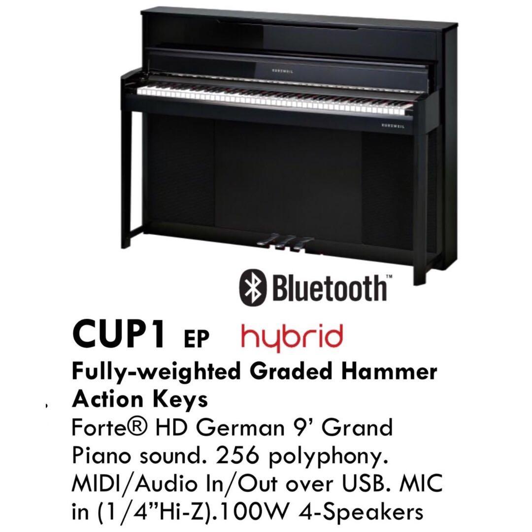 Compact Digital Piano KURZWEIL CUP1 - Fully weighted hammer action 88 keys, Grand piano sound ...