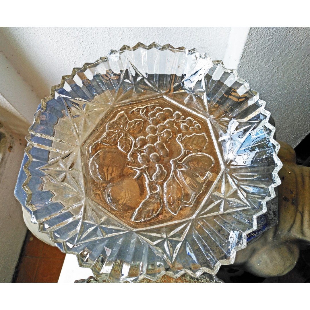 Crystal glass plate, Furniture & Home Living, Kitchenware & Tableware ...