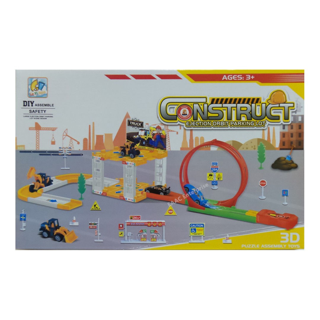 DIY Lorry Truck Ejection Orbit Track Parking Lot Puzzle Assemble Toys ...