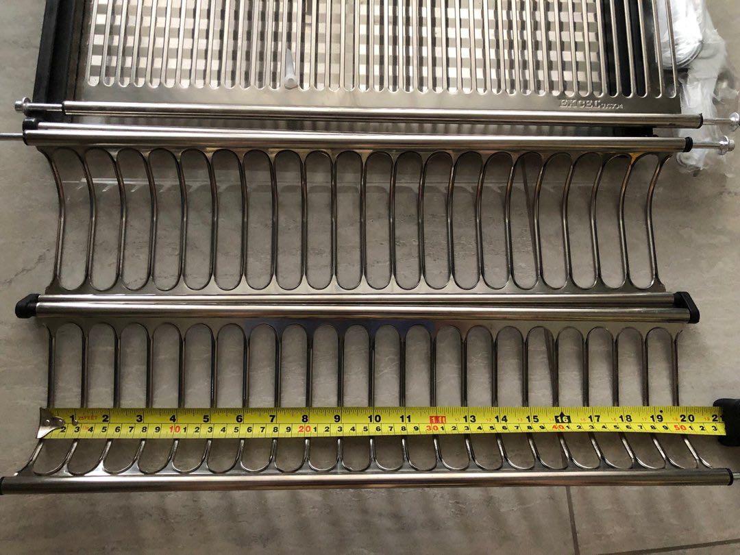 EXCEL SUS304 Stainless Steel Cabinet Dish Rack, Furniture & Home Living ...