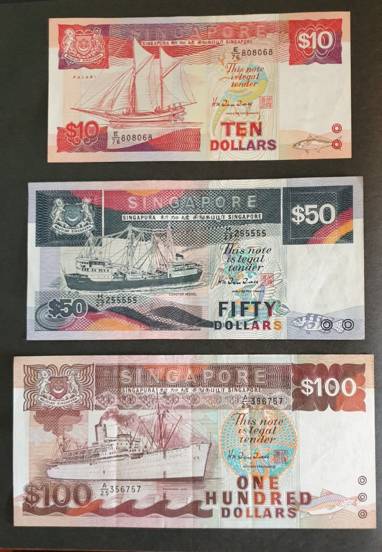 Old Singapore Notes Ship Series 10 50 100 Hobbies Toys old-singapore-notes-ship-series-10-50-100-hobbies-toys