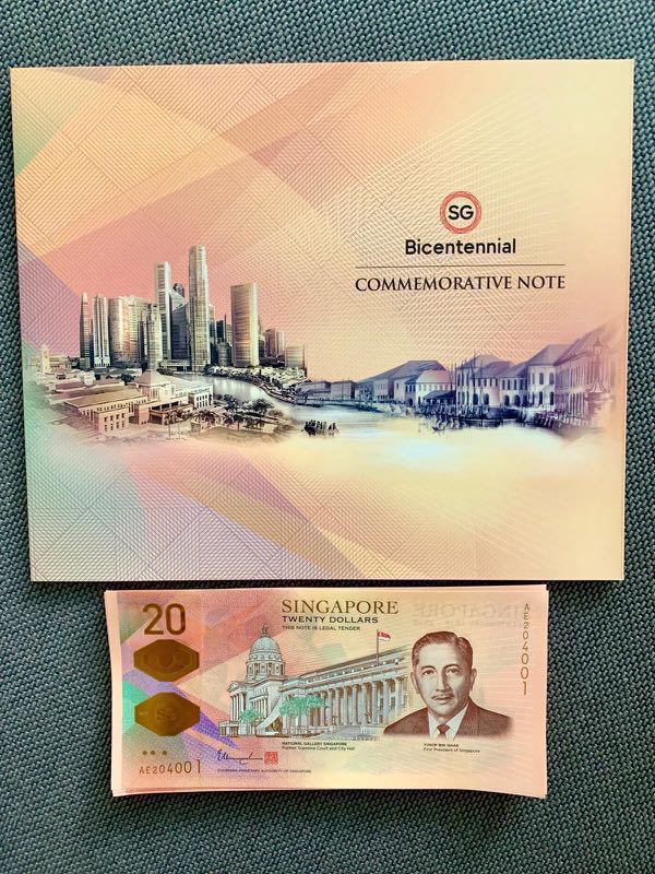 SGD20 Bicentennial Commemorative Note, Hobbies & Toys, Memorabilia ...