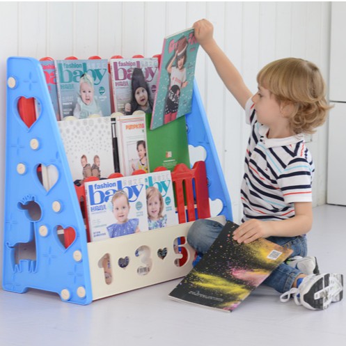 3 Layers Plastic Children Storybooks Storage Bookshelf Kids Book Shelf ...