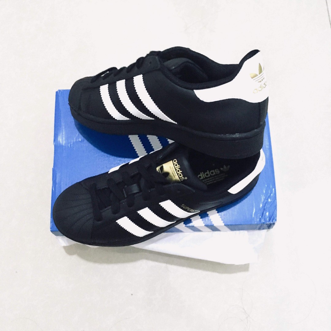 (BRAND NEW!!) ADIDAS SUPERSTAR BLACK (ORIGINAL), Women's Fashion ...