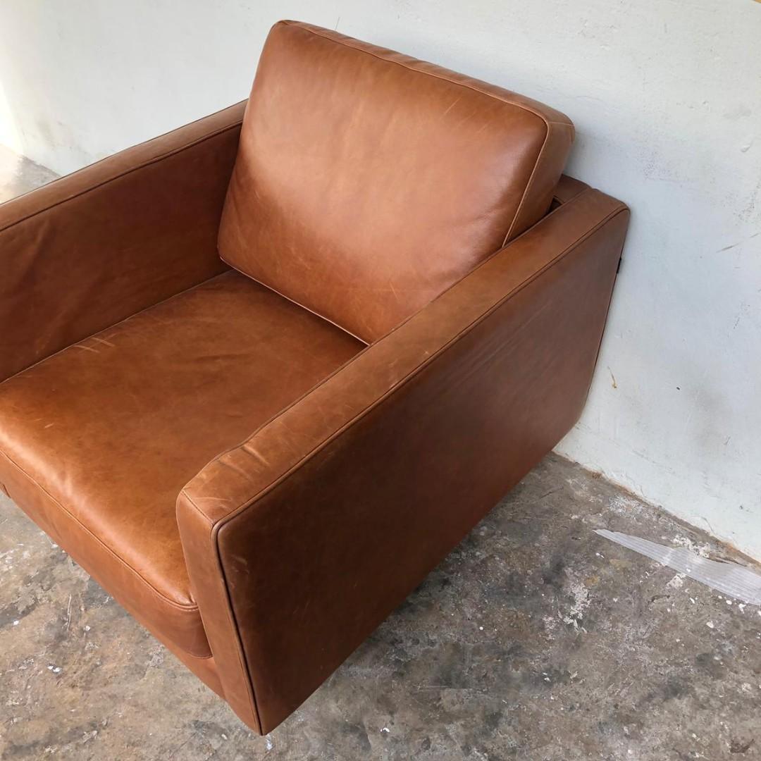 Ethnicraft - N501 sofa - 1 seater - Old Saddle, Furniture & Home Living ...