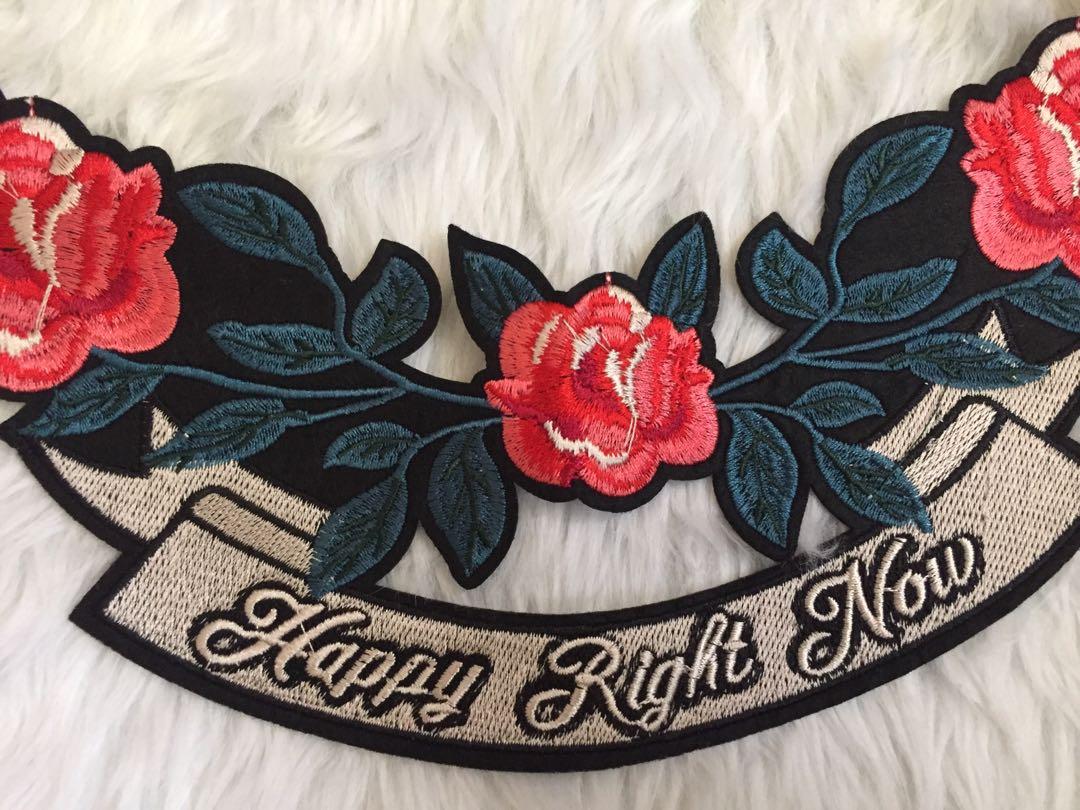 “Happy Right Now” patch, Hobbies & Toys, Stationary & Craft, Craft ...