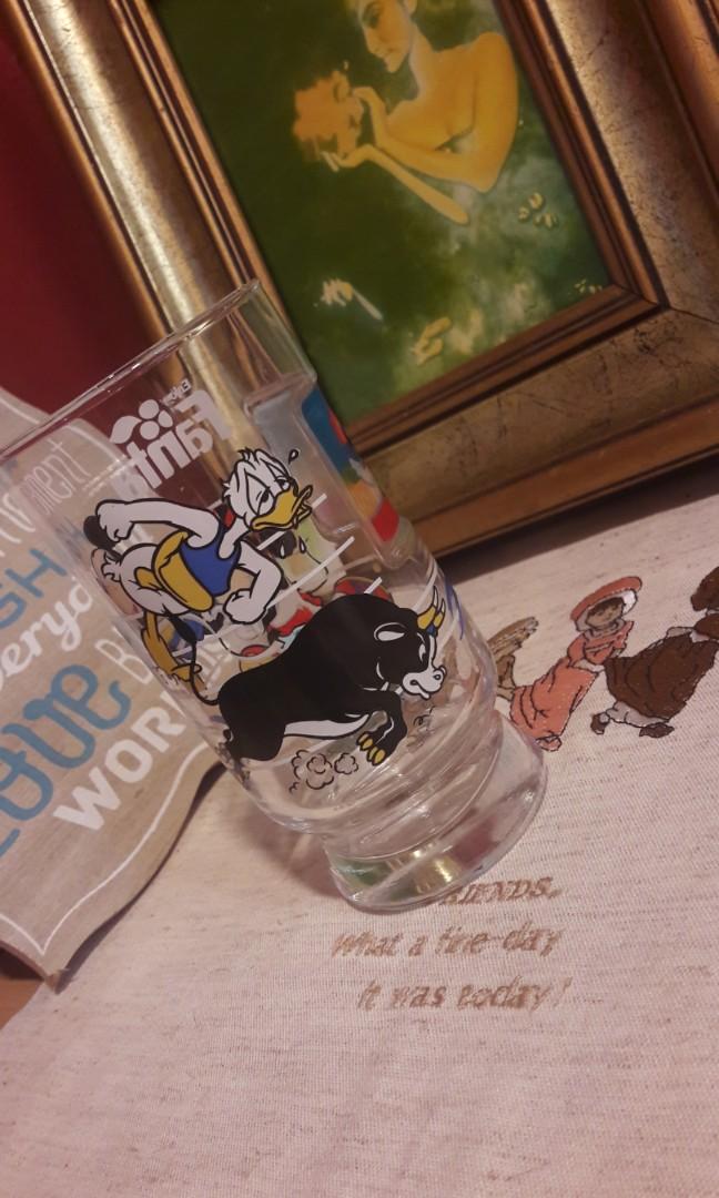 Japan vintage Enjoy Fanta Walt Disney glass mickey minnie ,Donald Duck ...