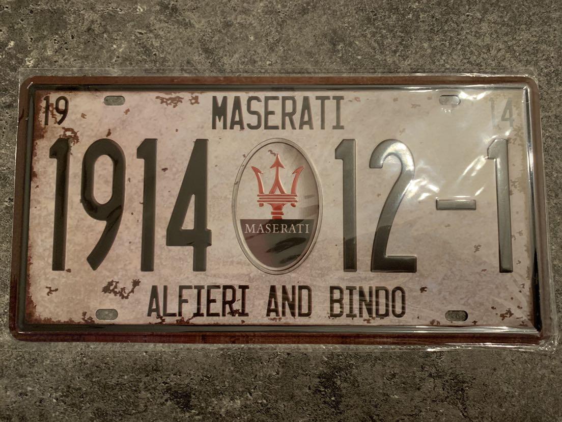 Maserati decorative number plate, Car Accessories, Accessories on Carousell