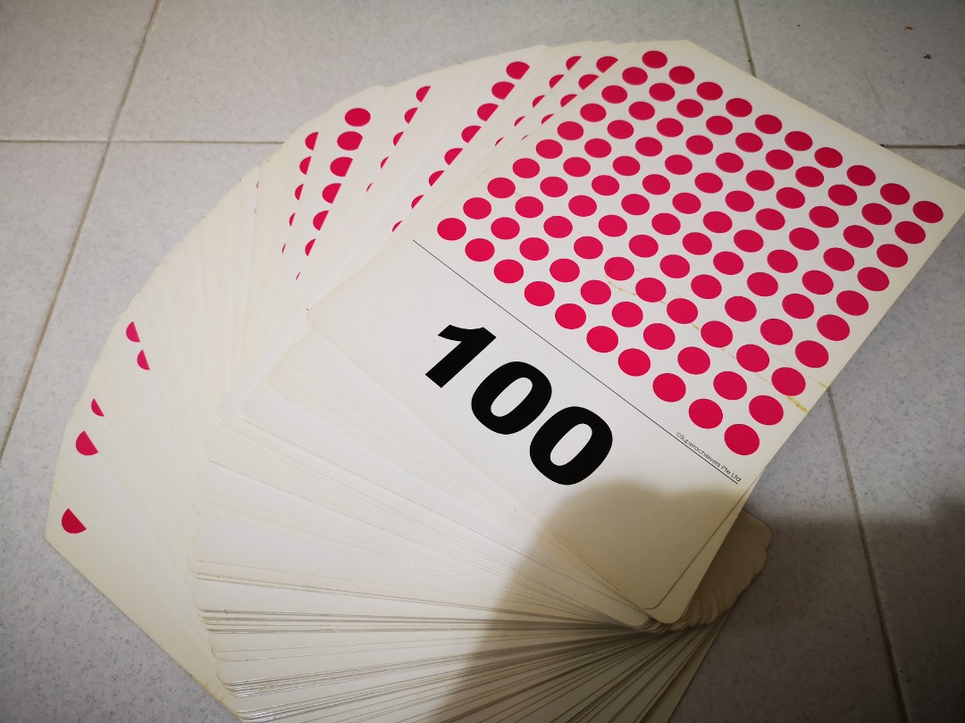 Math 'Dots' Flashcards Numbers 1-100, Everything Else on Carousell