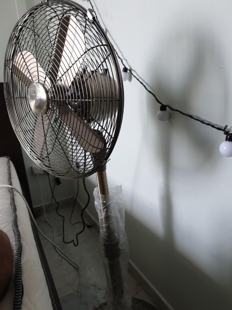 Mistral metal Gold color Fan, Furniture & Home Living, Lighting & Fans ...