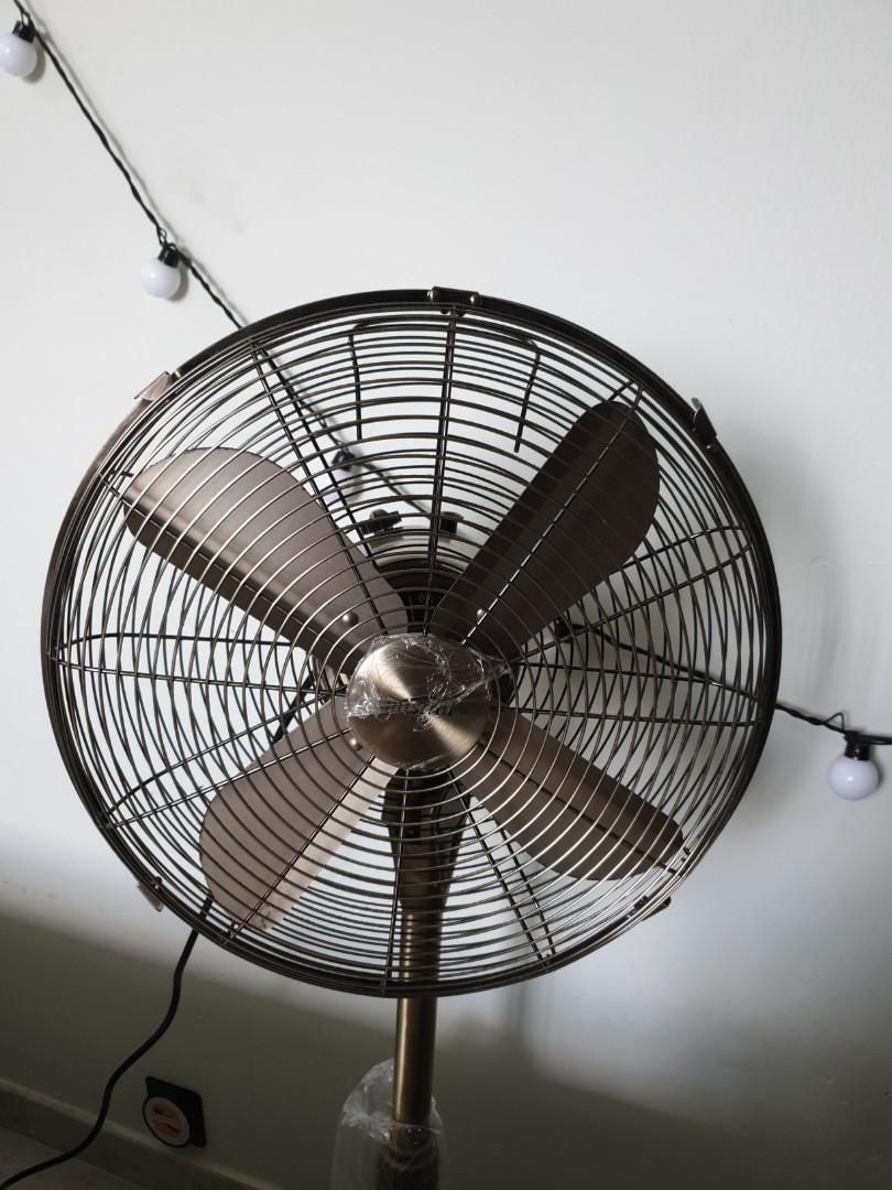 Mistral metal Gold color Fan, Furniture & Home Living, Lighting & Fans ...