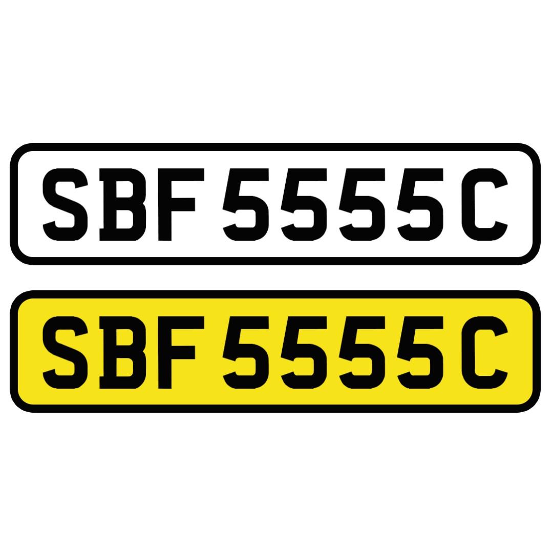 Nice Car Number Plate for sale golden number Lucky Number 5555, Car ...