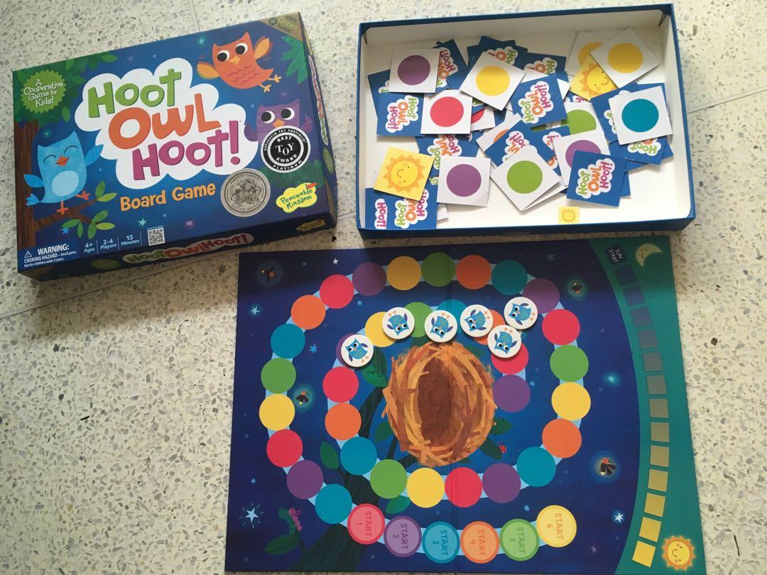 Peaceable kingdom Hoot Owl Hoot! Cooperative board game, Hobbies & Toys, Toys & Games on Carousell