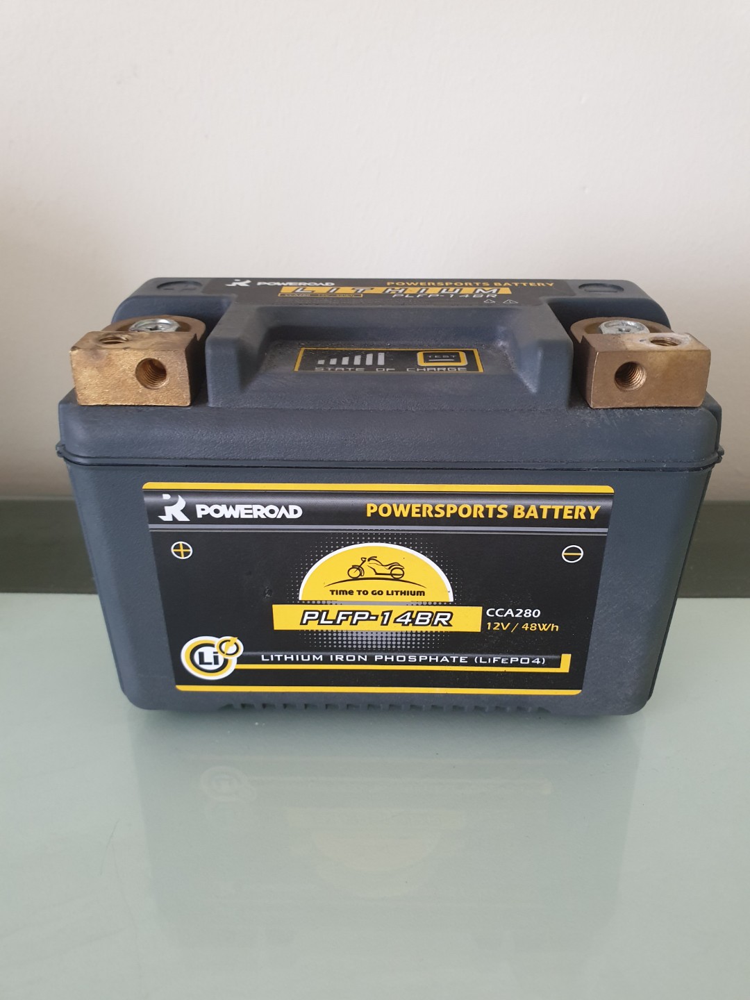 Poweroad Lithium Motorcycle battery PLFP-14BR, Motorcycles, Motorcycle ...