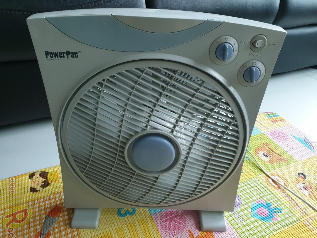 POWERPAC - Box Fan, Furniture & Home Living, Lighting & Fans, Fans on ...