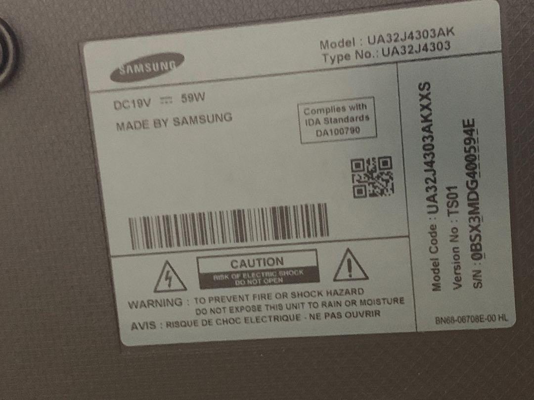 Samsung 32" Smart TV - Model UA32J4303AK, TV & Home Appliances, TV ...