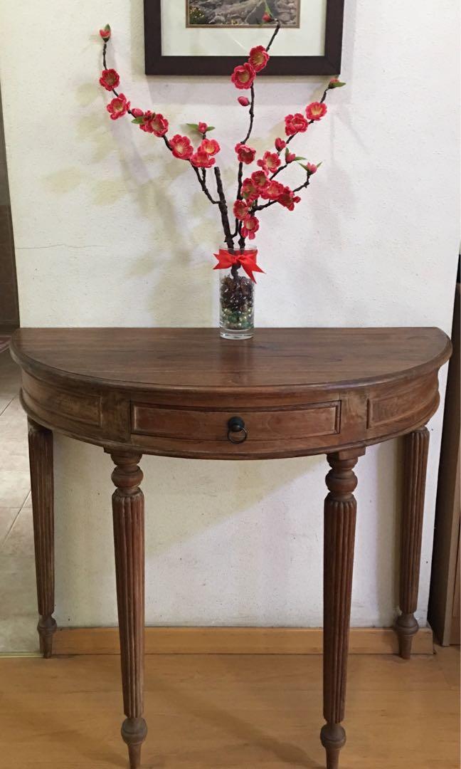 Semi Circle Side Table, Furniture & Home Living, Furniture, Tables ...