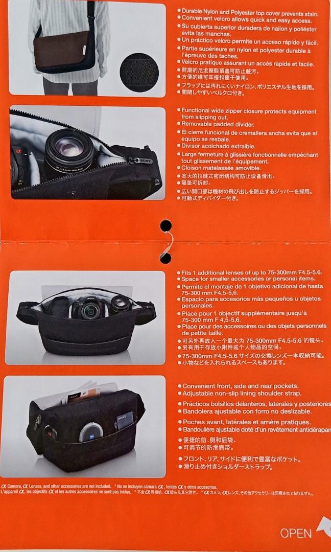 Sony camer bag LCS-MS10, Photography, Photography Accessories, Camera ...