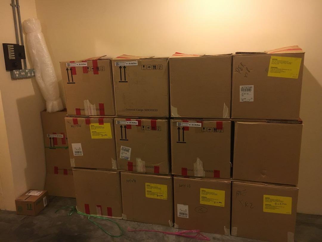 Used 50cm x 50cm x 50cm boxes, Everything Else on Carousell