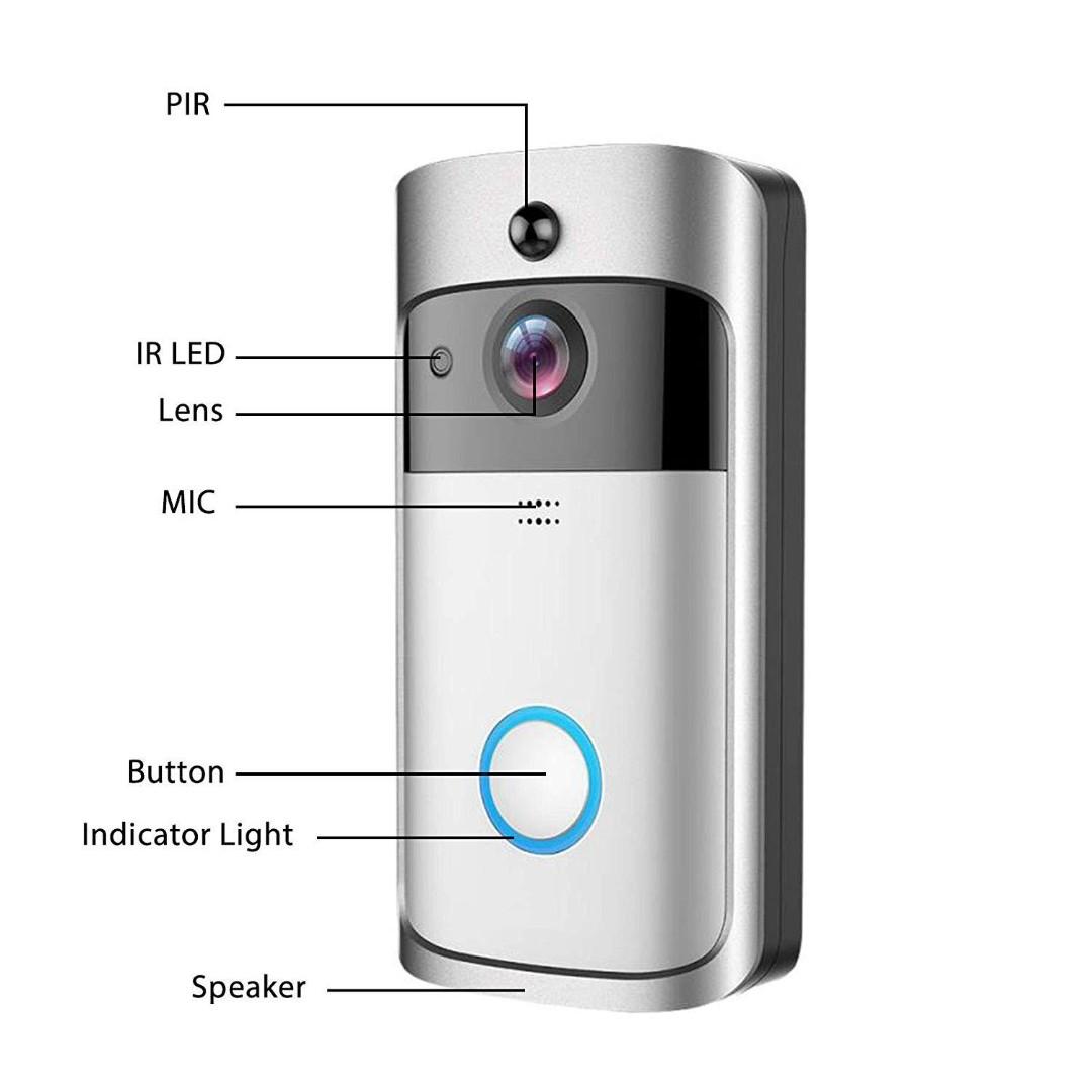 New V5 Smart WiFi Home Office Video Doorbell Camera HD 720p Visual Call ...