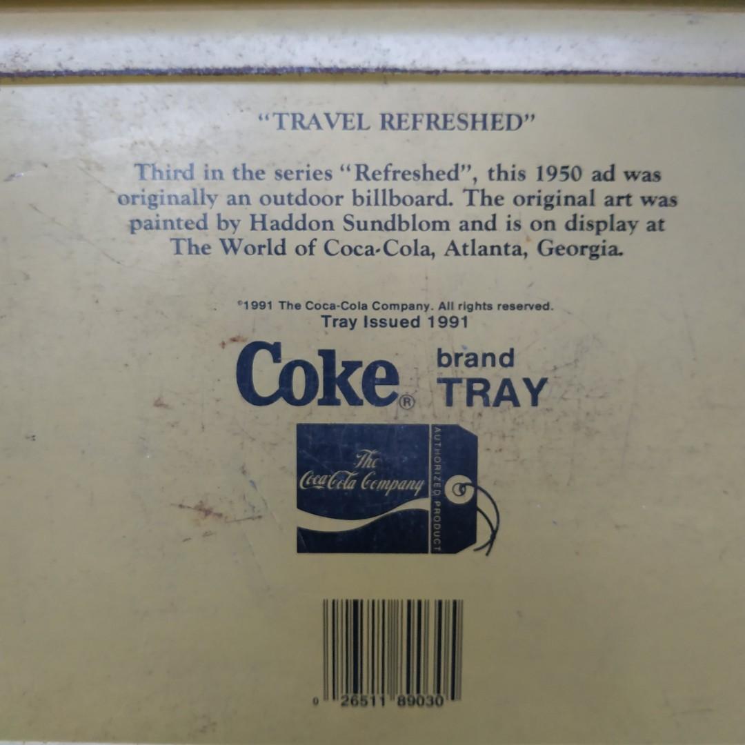 Vintage Coca-Cola Coke Travel Refreshed Tray, Hobbies & Toys ...