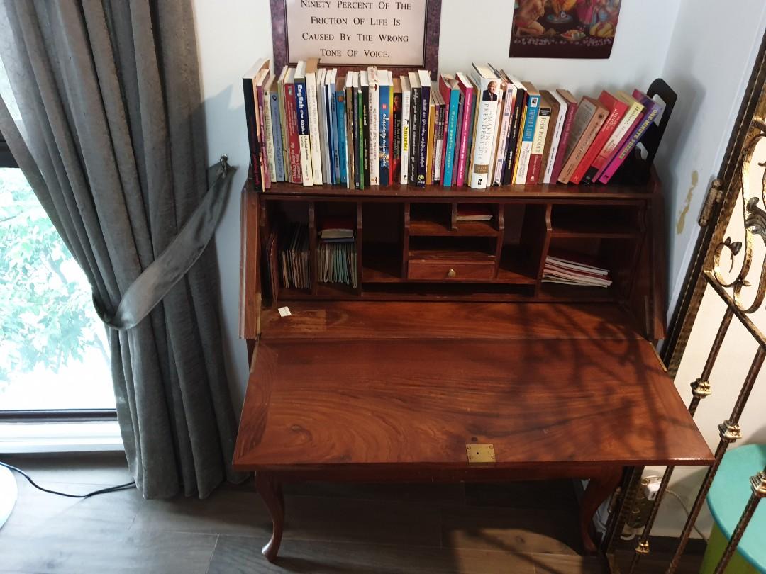 Antique study table., Furniture, Home Decor, Antiques on Carousell