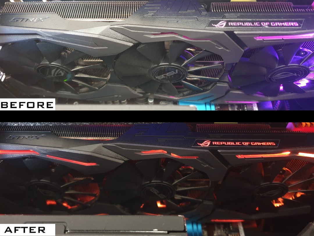 Asus ROG Strix LED Light Replacement Service, Computers & Tech, Parts ...
