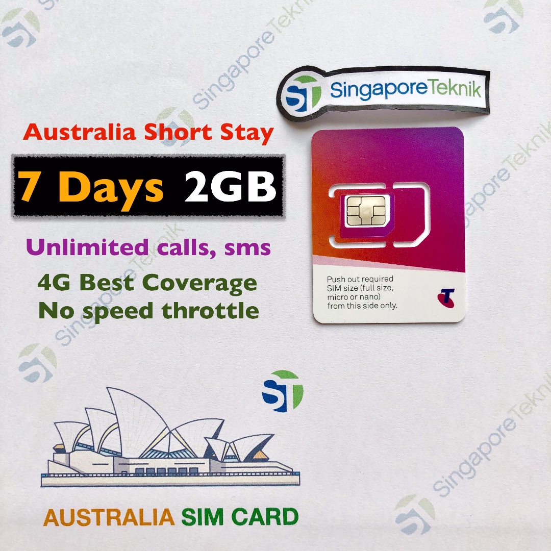 Australia Prepaid SIM Card Telstra 7 days Short Stay 4G Mobile Data ...