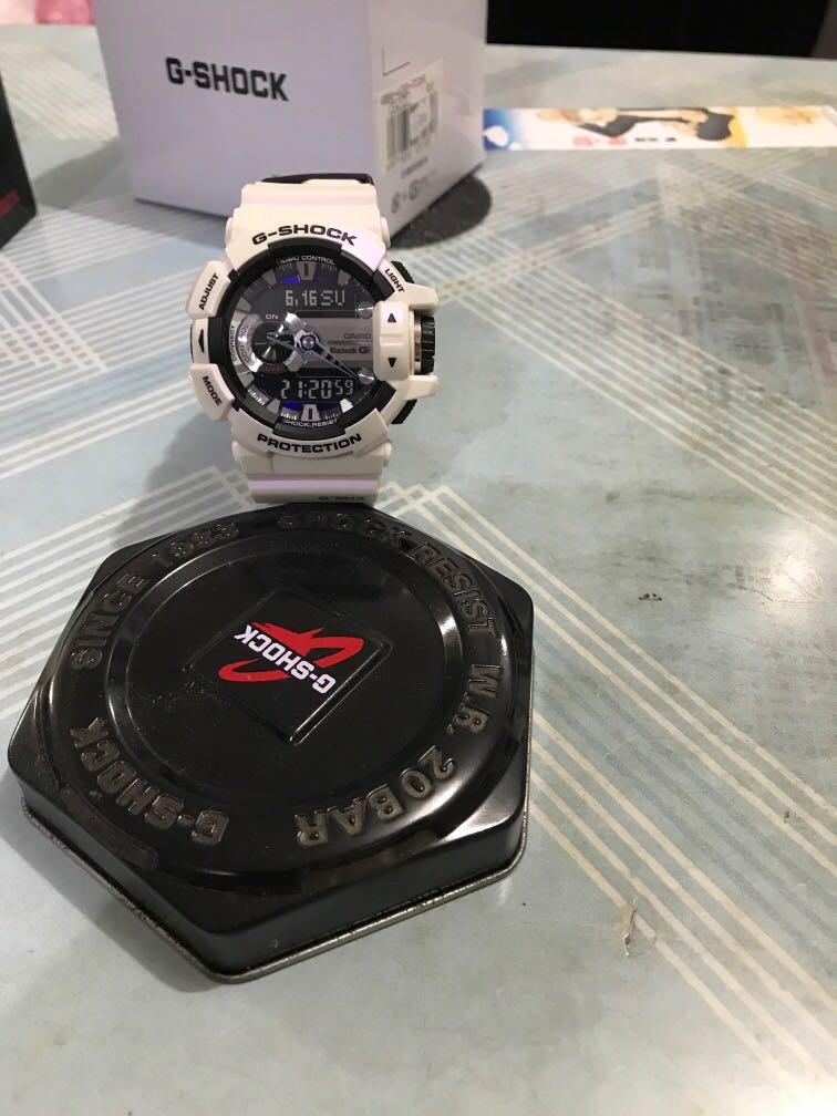 Casio G-shock G-mix 珍珠白 藍芽功能, 名牌, 手錶 - Carousell
