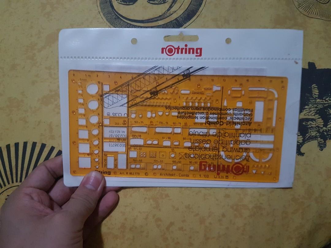 Rotring Architectural/Engineering/Drawing Template 1:100 Scale, Hobbies ...