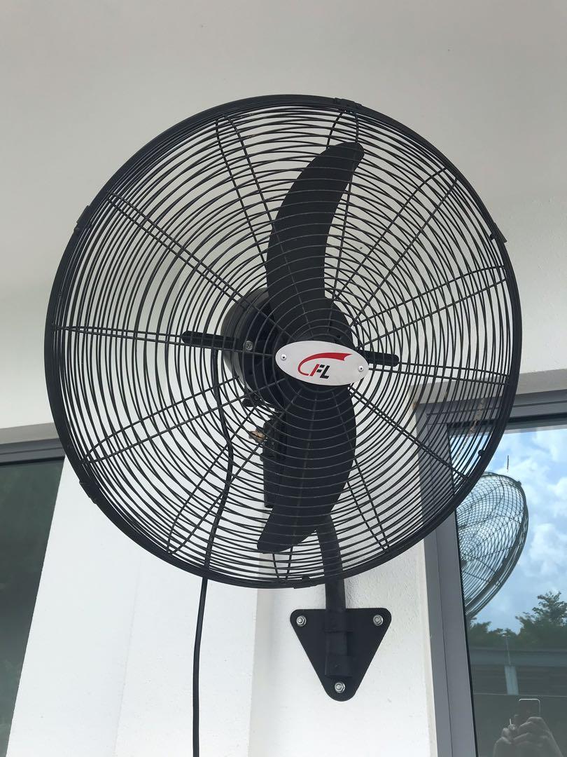 Industrial Fan 25’’ / 65cm / wall mounted, Furniture & Home Living ...