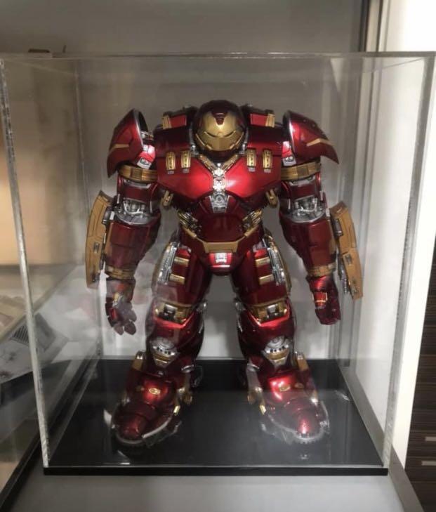 King arts 1/9 scale iron man hulkbuster with acrylic display case ...