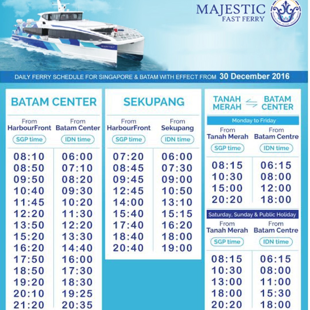 MAJESTIC FERRY - BATAM ISLAND, Tickets & Vouchers, Local Attractions ...