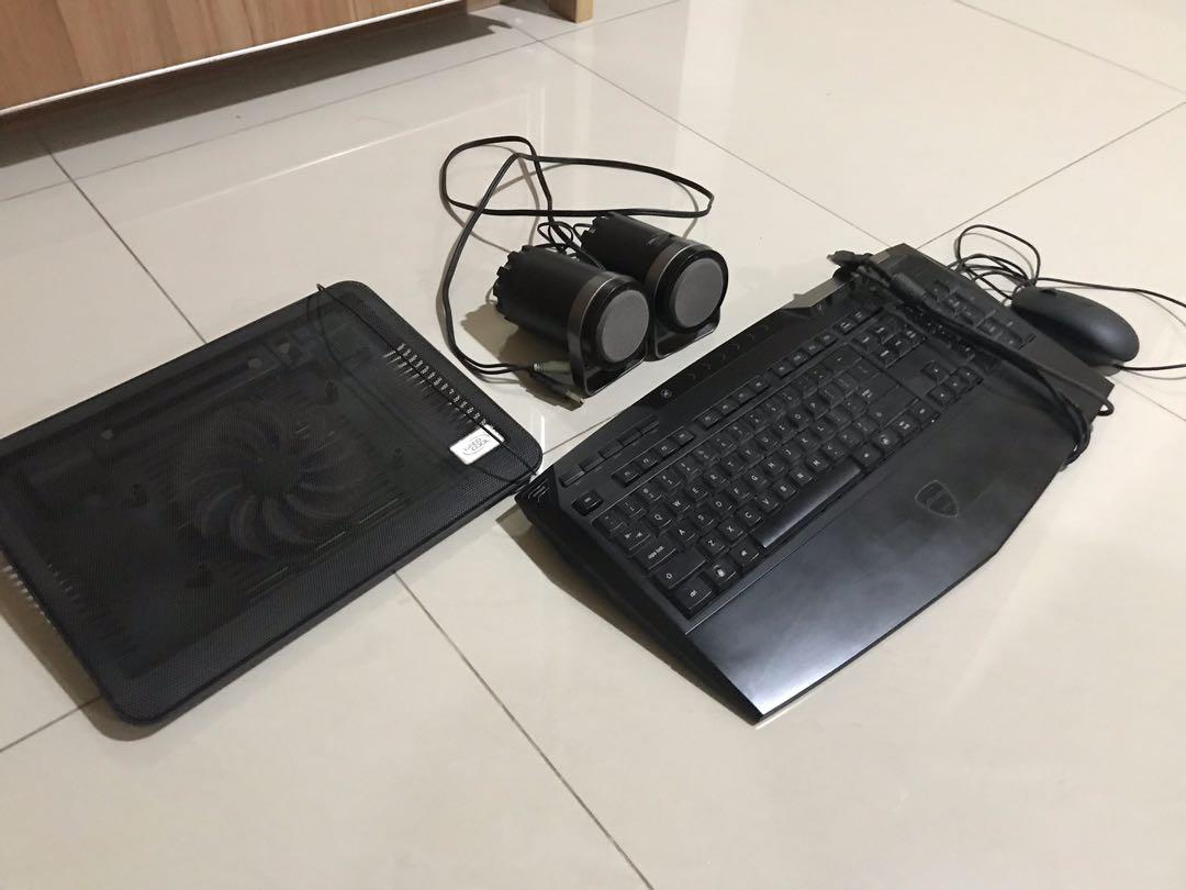 paket bekas keyboard gigabyte K8100,speaker altec lansing,mouse dell ...